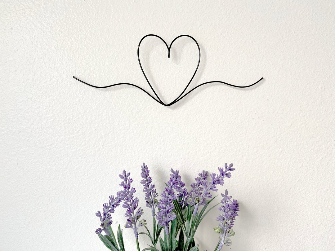 Wire Heart, Wire Heart Decor, Heart Wall Decor, Gallery Wall, Heart ...