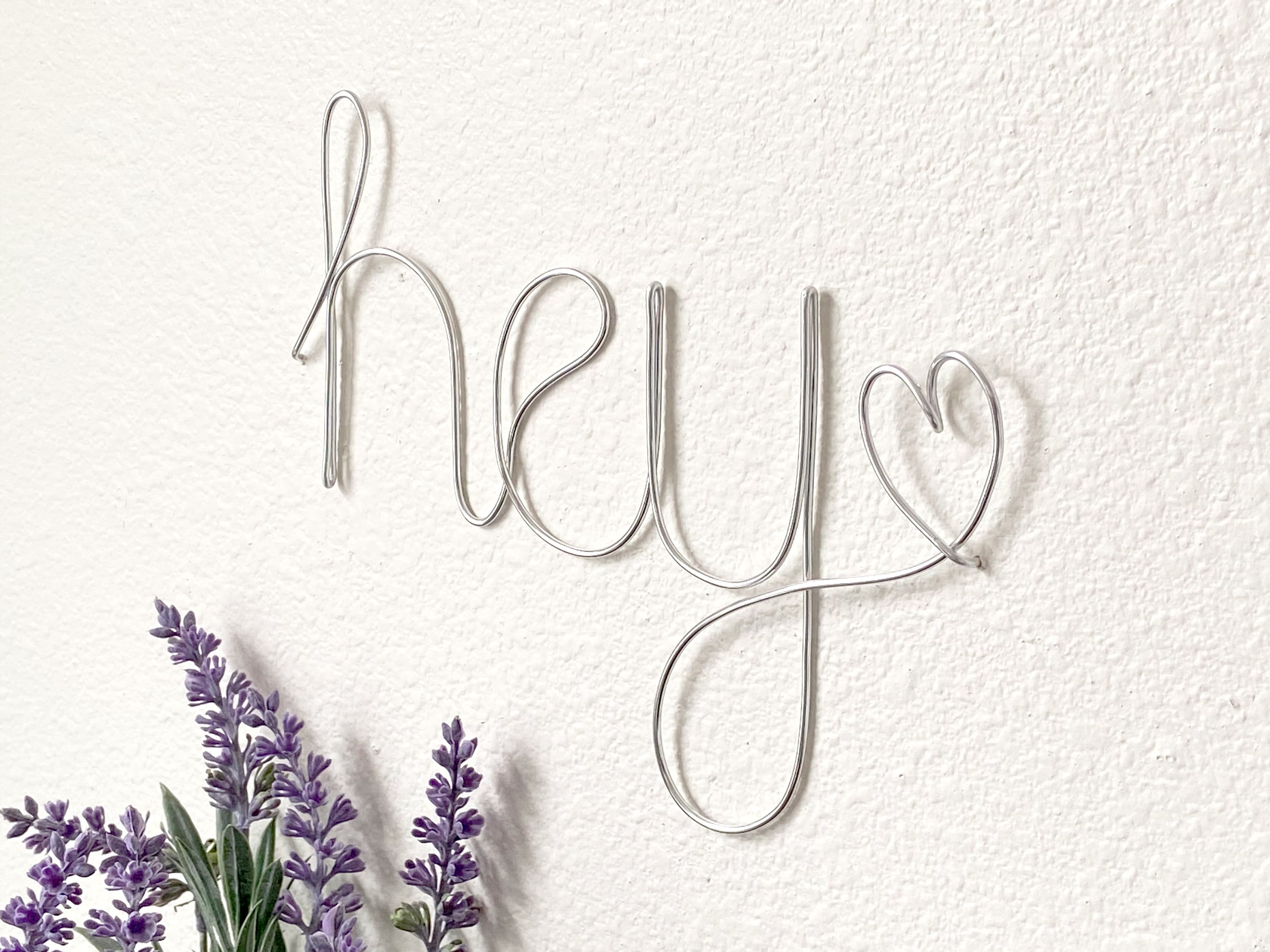 Hey Sign Wire Words Hey Home Entrance Decor Wire Script - Etsy Nederland