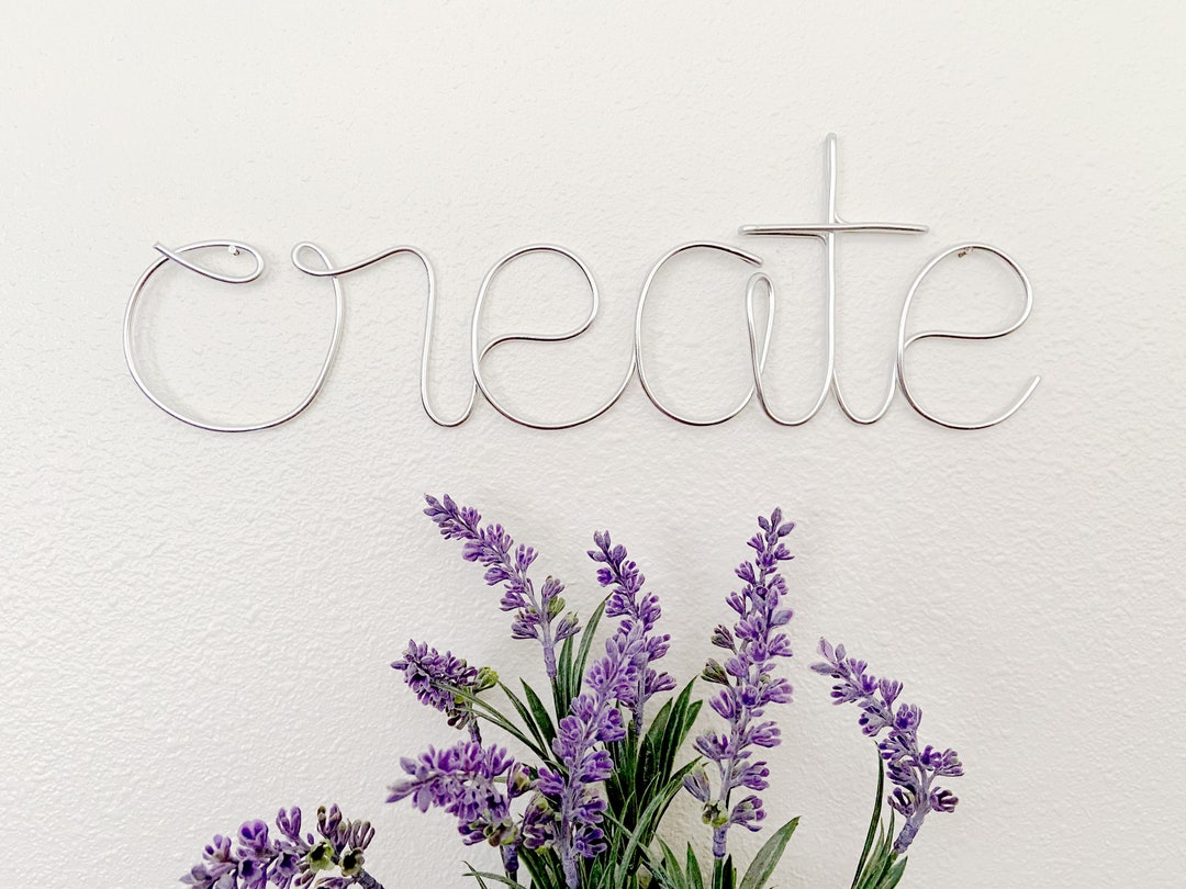 Create Sign, Playroom Wall Decor, Craft Room Decor, Create Metal Word ...
