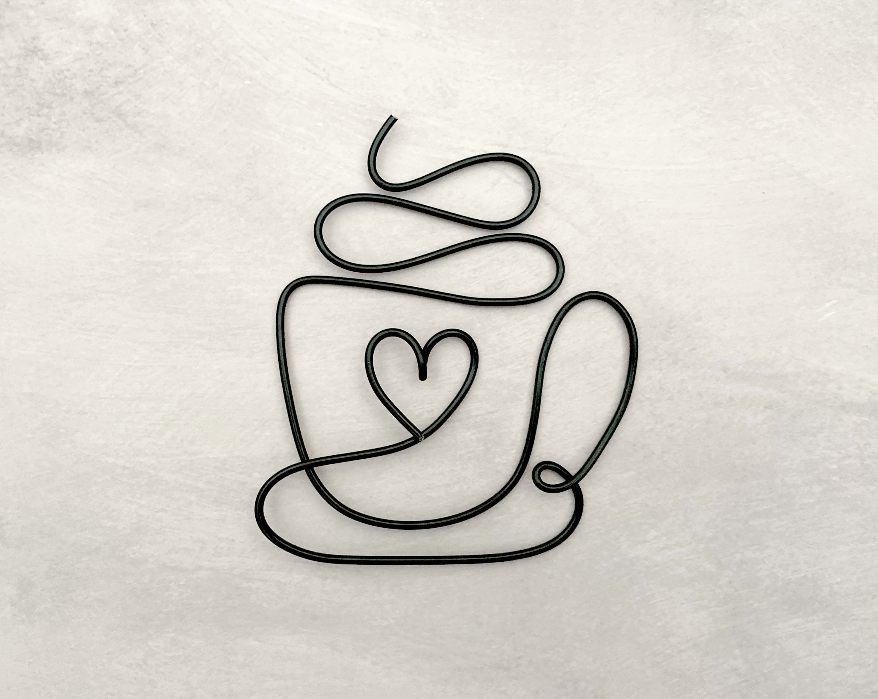 Tea Metal Art Heart Coffee Tea Cup Sign Tea Decor Kitchen - Etsy