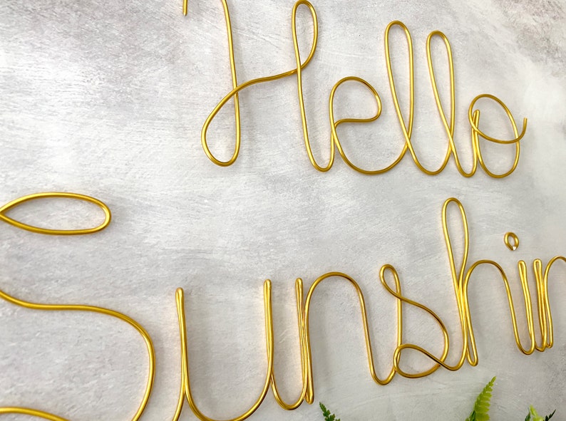 Hello Sunshine Sign Custom Wire Sign Wire Word Sign Wired - Etsy