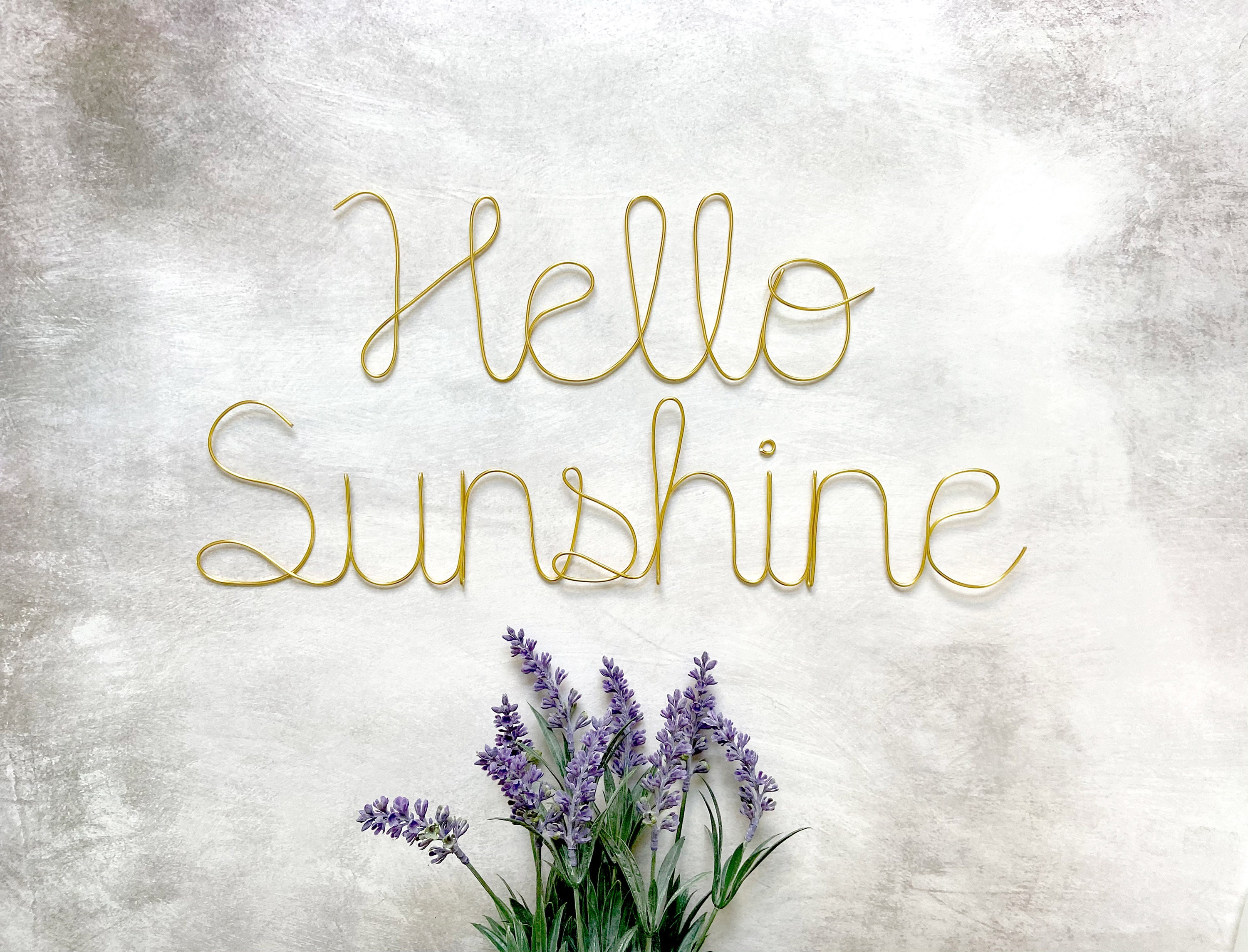 Hello Sunshine Sign Custom Wire Sign Wire Word Sign Wired | Etsy