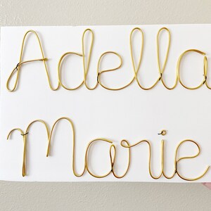 Gold Wire Name Custom Wire Sign Shelf Name Decor Wired | Etsy