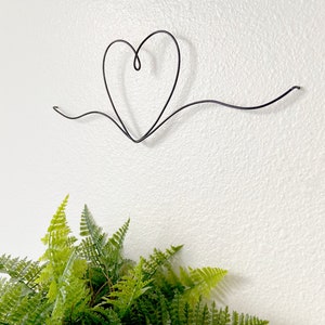 Wire Heart, Wire Heart Decor, Heart Wall Decor, Gallery Wall, Heart ...