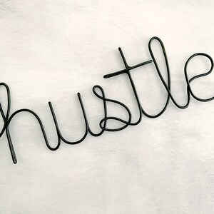 Hustle Sign, Hustle Metal Word, Hustle Wall Hanging, Office Decor ...
