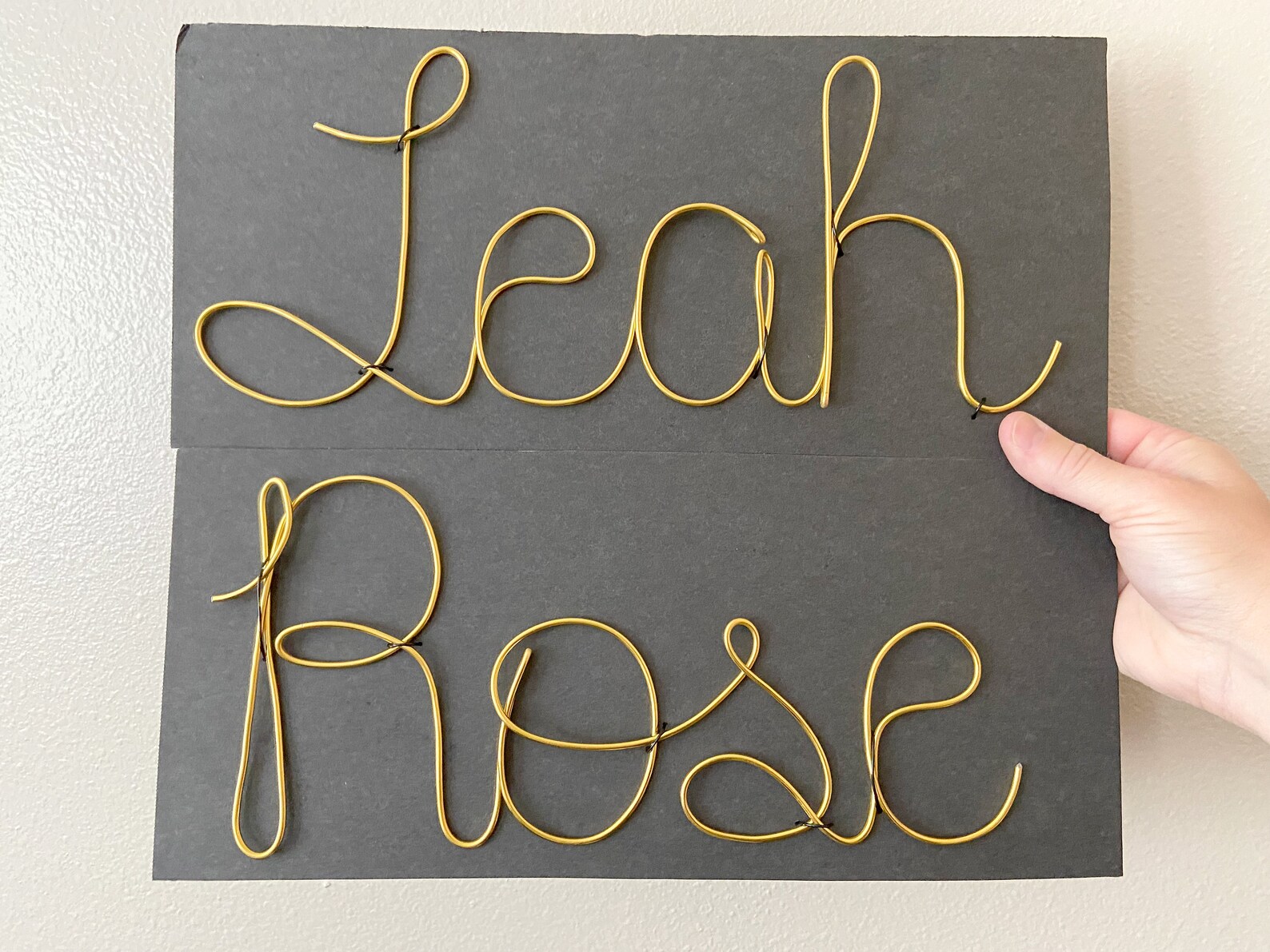 Gold Wire Name Custom Wire Sign Shelf Name Decor Wired | Etsy