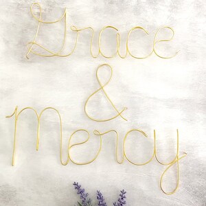 Gold Wire Name Custom Wire Sign Shelf Name Decor Wired | Etsy