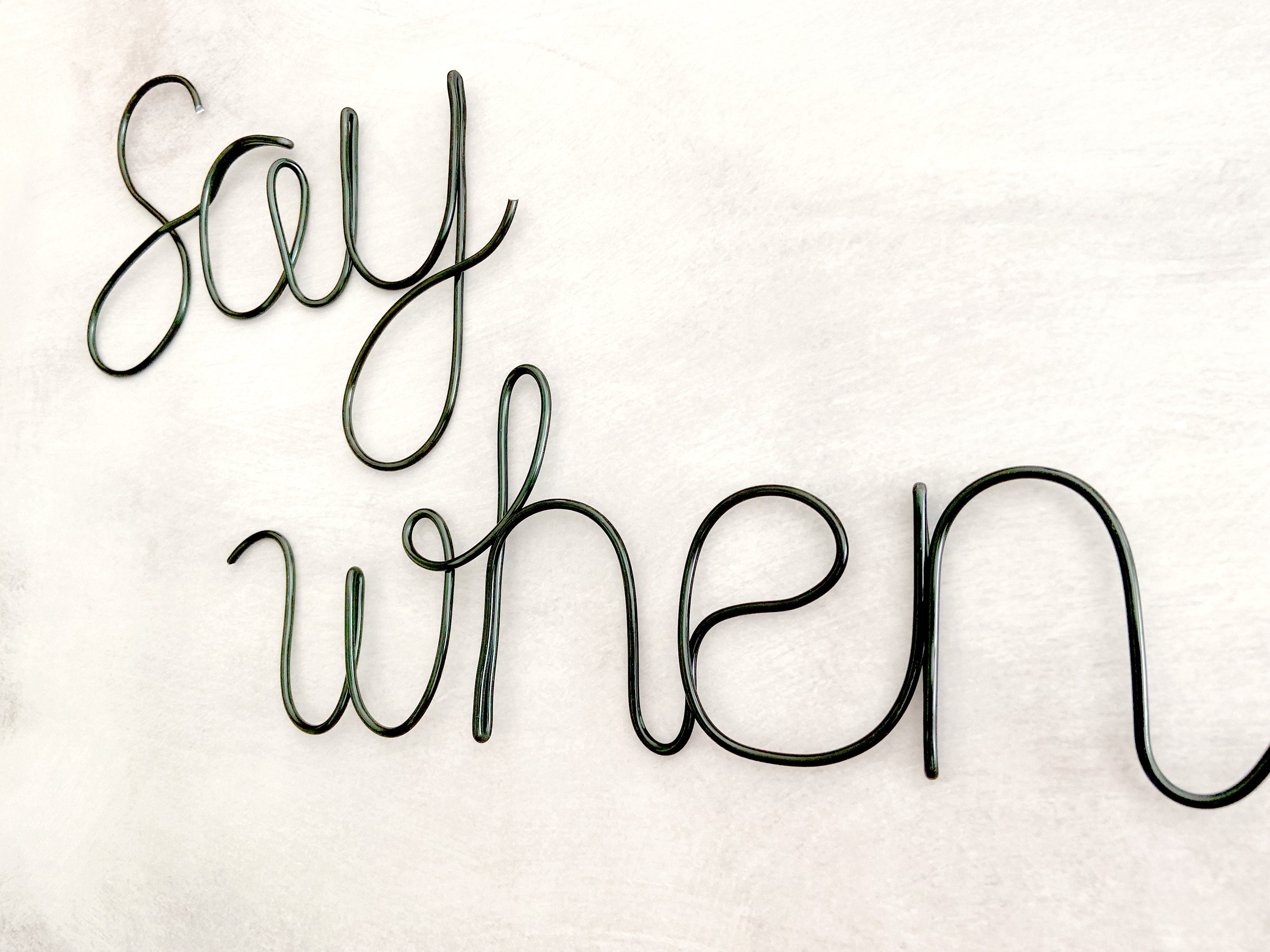 Say When Sign Metal Wall Art Bar Cart Decor Kitchen Wall - Etsy