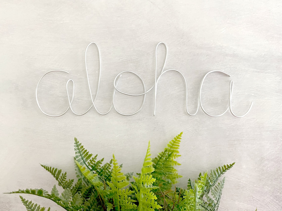 Aloha Sign Tropical Sign Beach Sign Metal Entryway Decor | Etsy