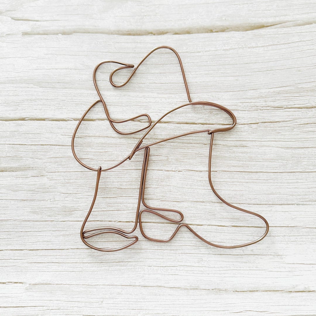 Cowboy Wire Art, Cowgirl Hat and Boots, Western Home Decor, Western ...
