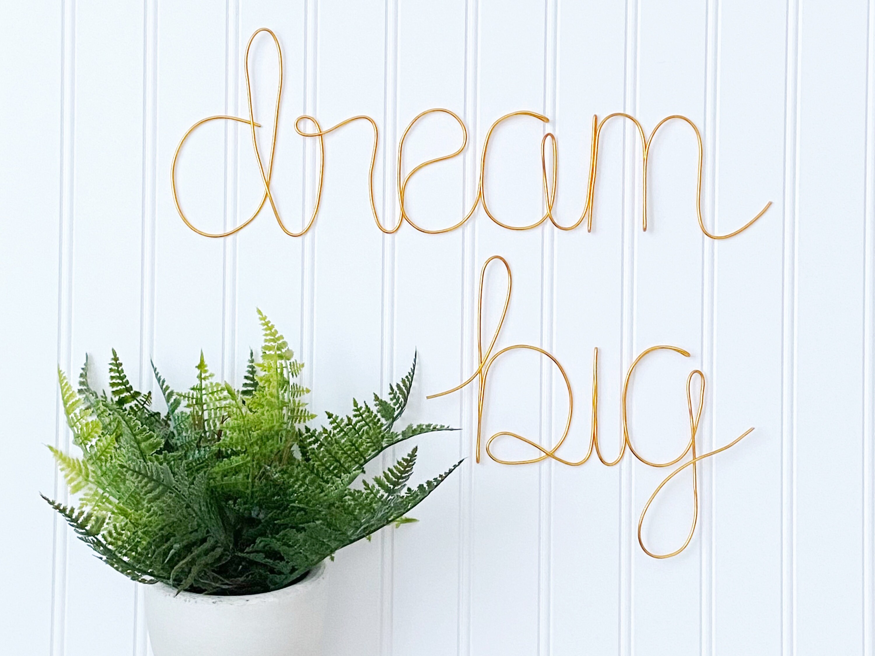 Dream Big Wire Sign Wire Word Wall Art Wire Script Art | Etsy