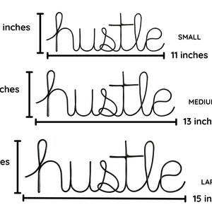 Hustle Sign, Hustle Metal Word, Hustle Wall Hanging, Office Decor ...