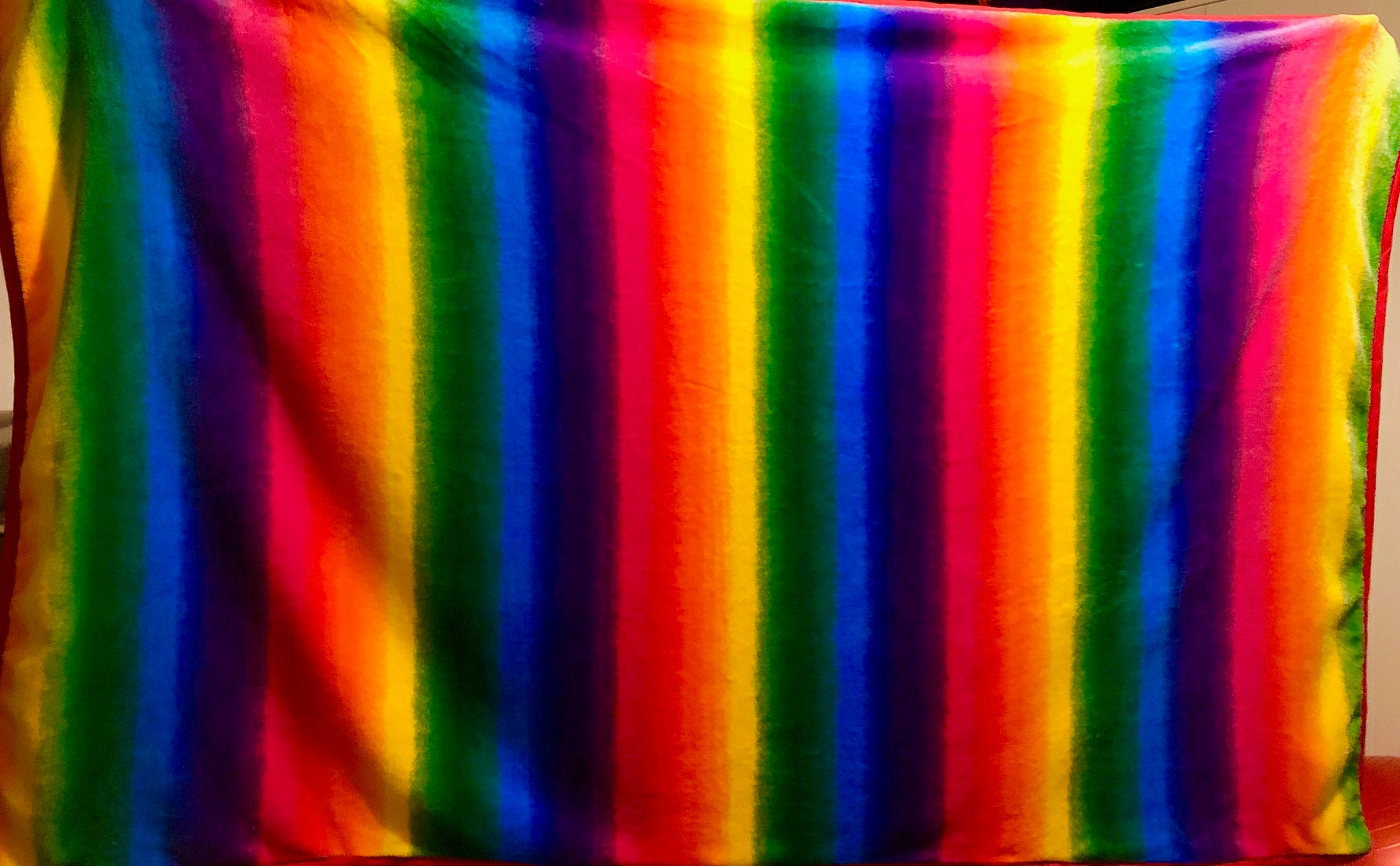 Handmade Rainbow Blanket Multicolour Fleece Blanket and - Etsy UK