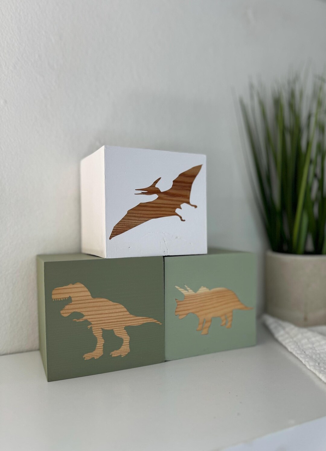 Dino Stacking Blocks, Jungle Safari Baby Blocks, Nordic Dinosaur Blocks ...