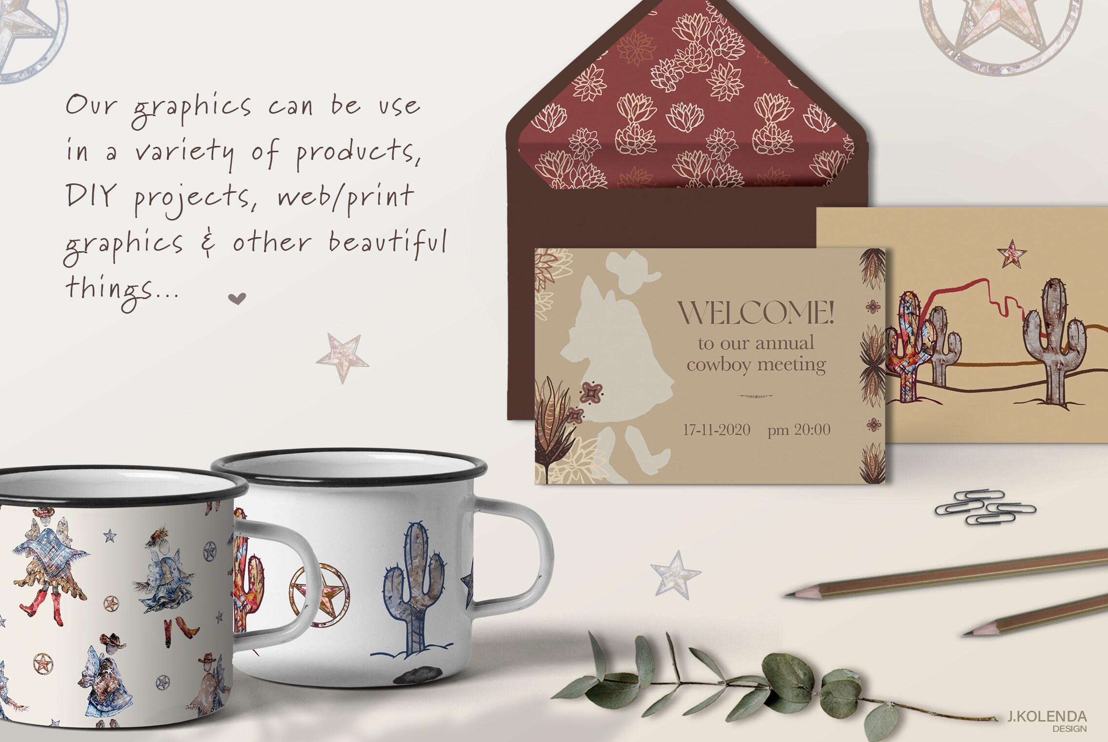 Cowboy Angels Digital Clipart, Cowboy Angels Digital Paper, Individual ...