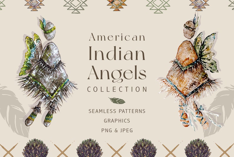 American Indian Angels Digital Clipart, American Indian Angels Digital ...
