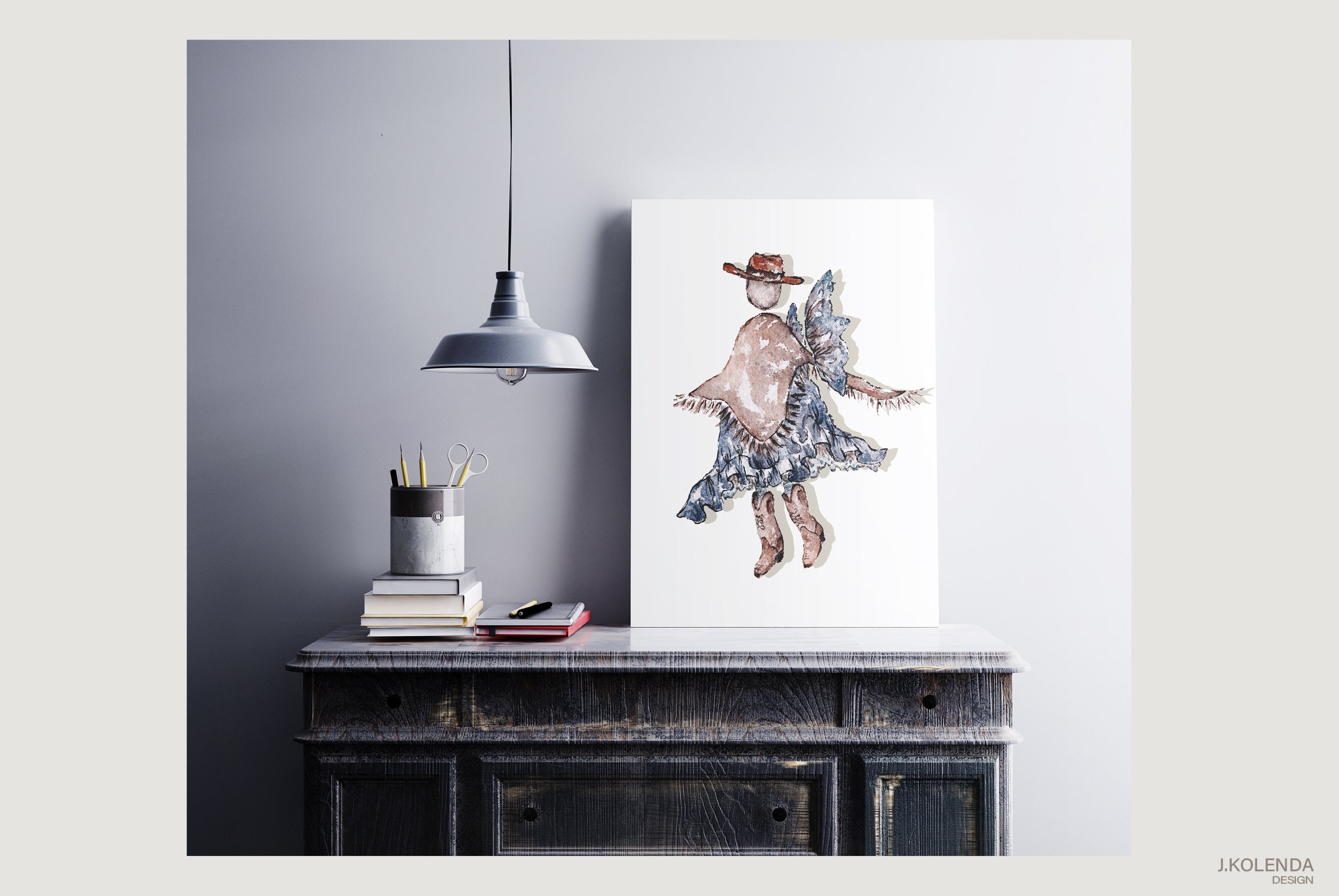 Cowboy Angels Digital Clipart, Cowboy Angels Digital Paper, Individual ...