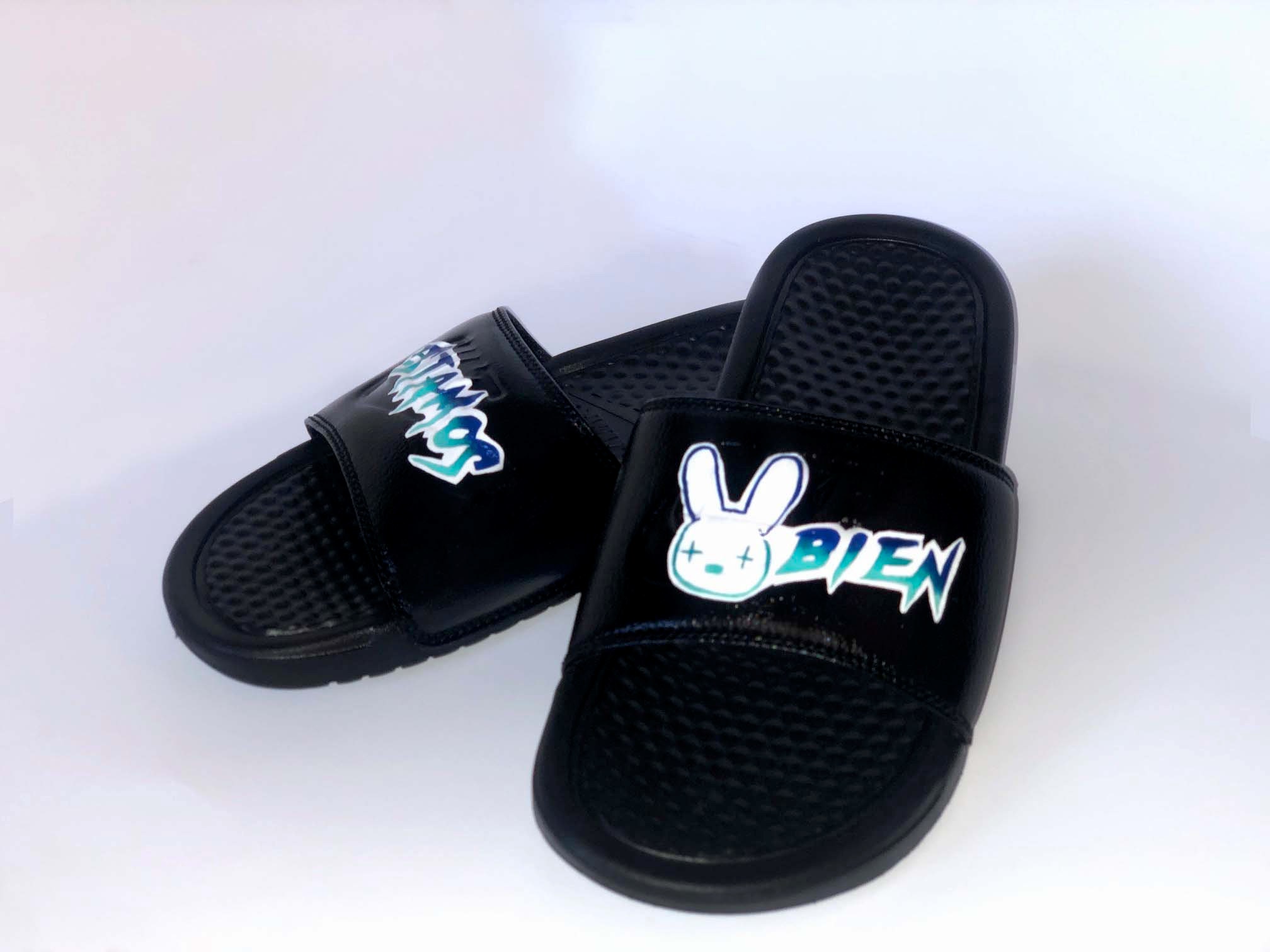 Custom Nike BAD BUNNY Slides Etsy