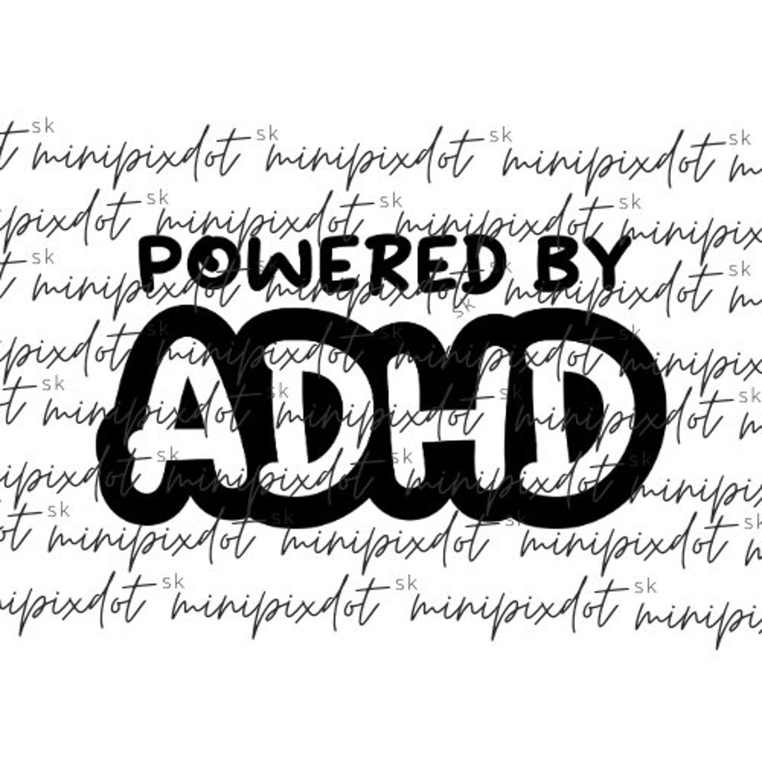 Adhd Svg Adhd Designs Powered by SVG Groovy Design Svg - Etsy