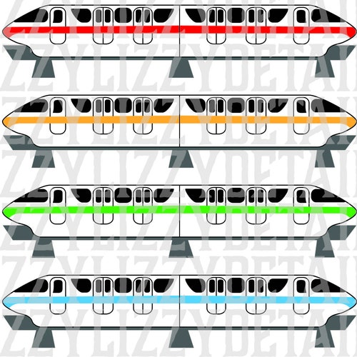 Monorail SVG PNG JPG Svg Silhouette Svg File for Cricut - Etsy
