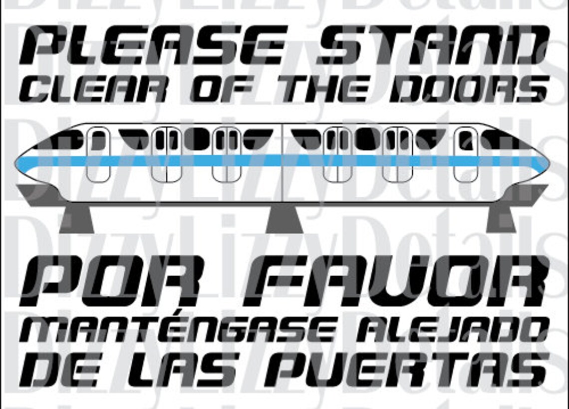 Disney Monorail SVG PNG JPG svg silhouette svg file for | Etsy