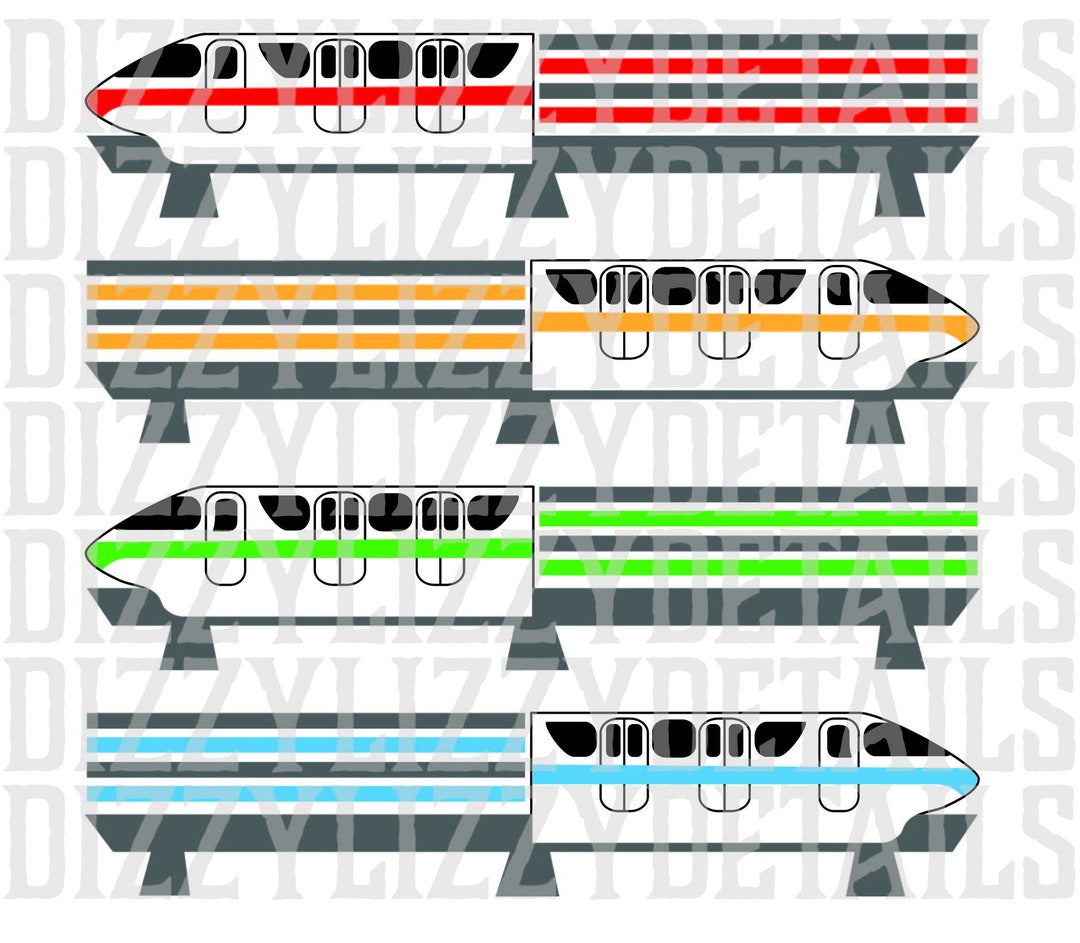 Monorail Stripes SVG, PNG, JPG, Svg Silhouette, Svg File for Cricut - Etsy