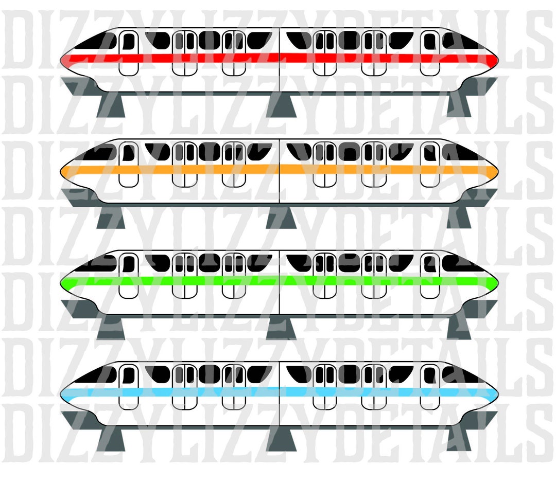 Monorail SVG, PNG, JPG, Svg Silhouette, Svg File for Cricut - Etsy
