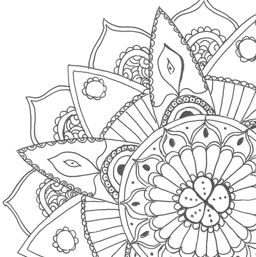 Sommer Mandala Printable PDF Malvorlage, Erwachsene Malvorlagen in ...