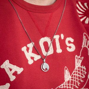 WAVE KAMON PENDANT - Steel Pendant - Rose Gold Necklace - Gingko ...