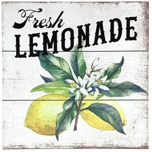 10x10 Fresh Lemonade Sign, Wooden Sign With Rope, Door Hanger, Wreath ...