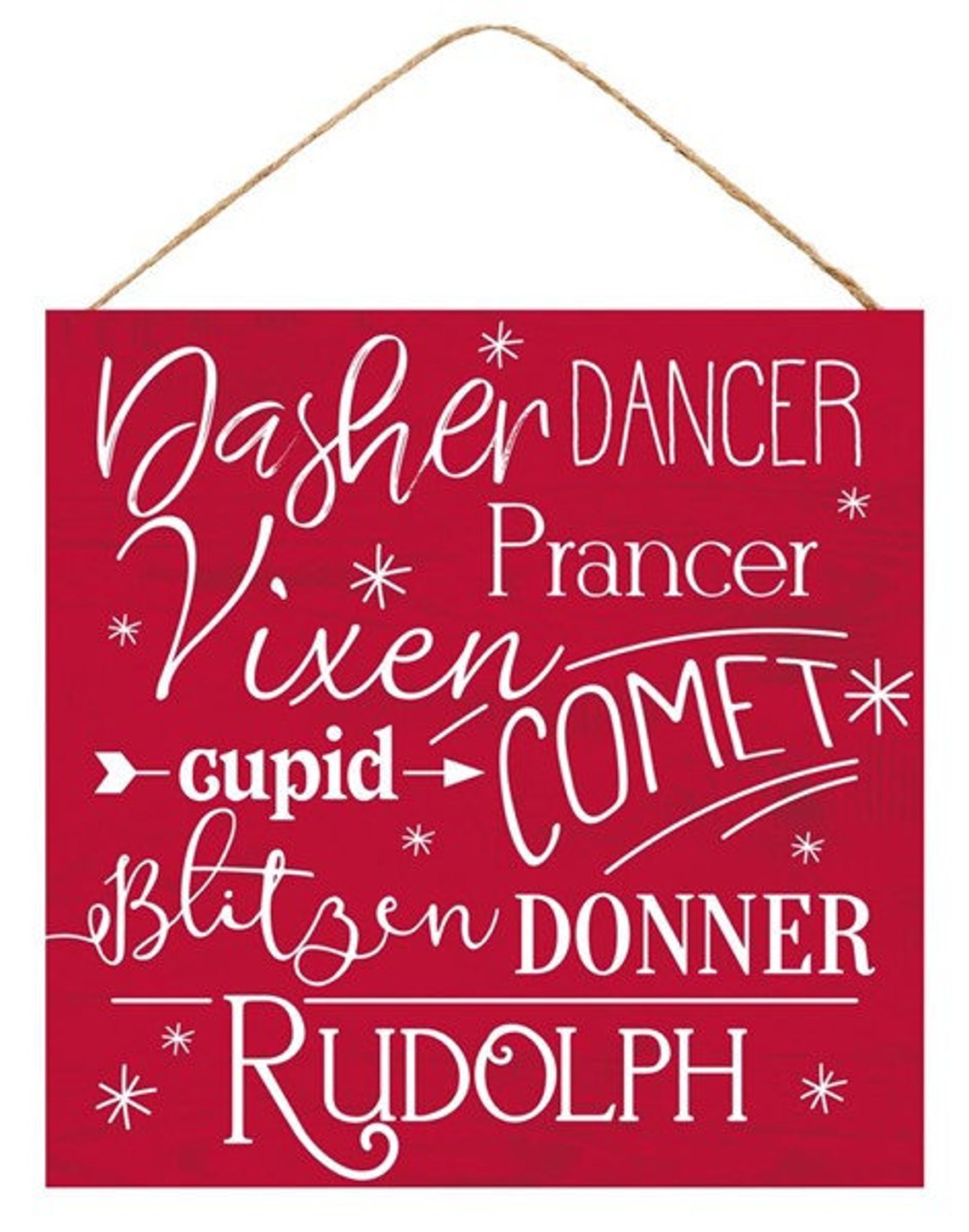 Reindeer Names Sign Santas Reindeer Sign Christmas Sign | Etsy