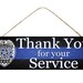 Thank You for Your Service Sign, Police Sign, Wreath Center, Wreath ...