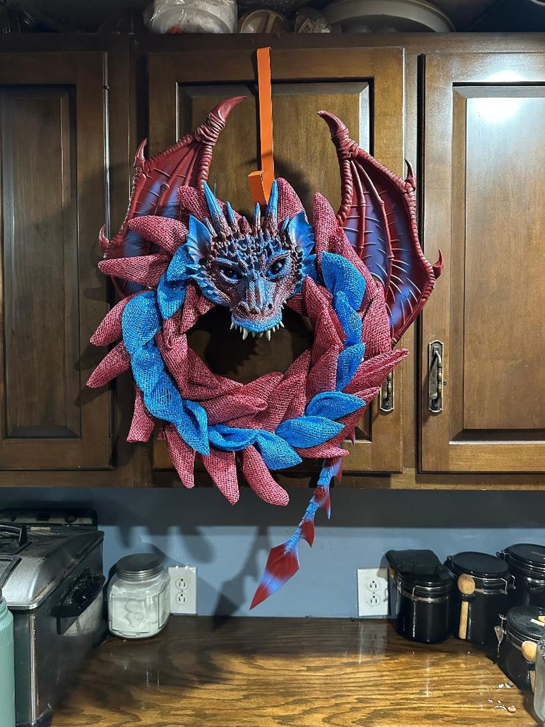 Dragon Wreath, Halloween Wreath, Dragon, Dragon Door Hanger - Etsy