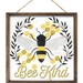 Bee Kind Sign Bee Sign Bee Decor Door Hanger Wreath - Etsy