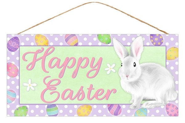 Happy Easter Bunny Sign Egg Easter Sign Bunny Easter Sign - Etsy