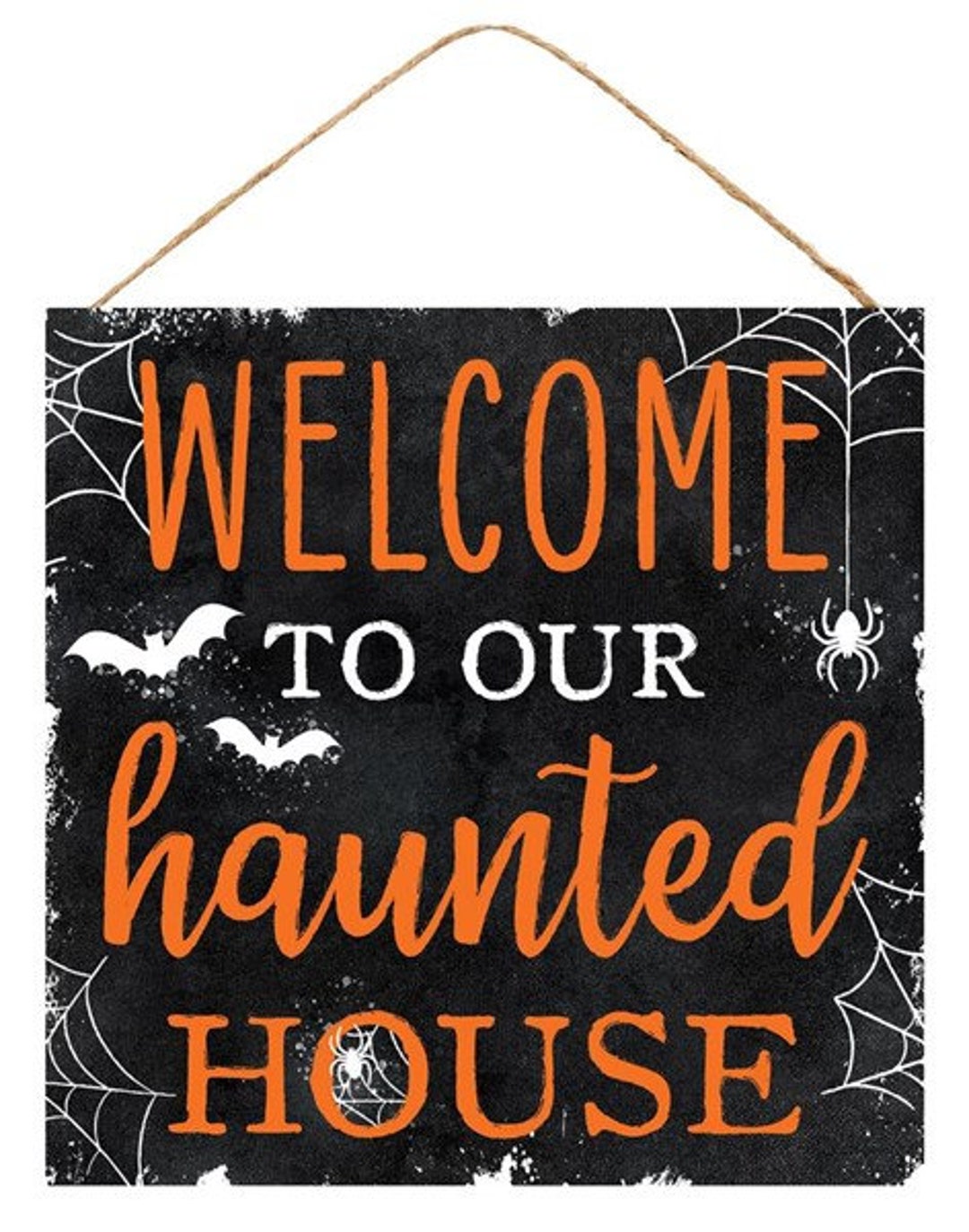 Welcome to Our Haunted House Sign, Halloween Sign, Haunted Sign, Wreath ...
