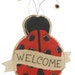 19 Inch Lady Bug Welcome Sign Door Lady Bug Sign Door Tag - Etsy