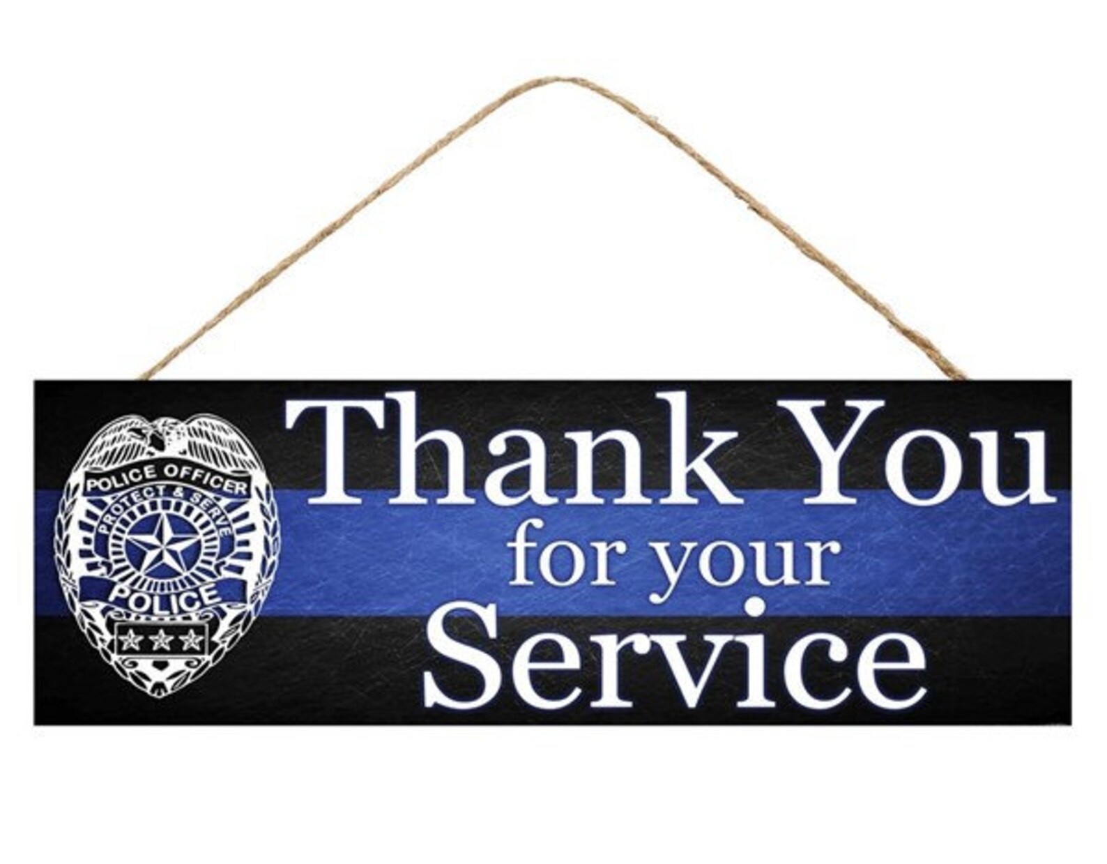 Thank You for Your Service Sign Police Sign Wreath Center - Etsy