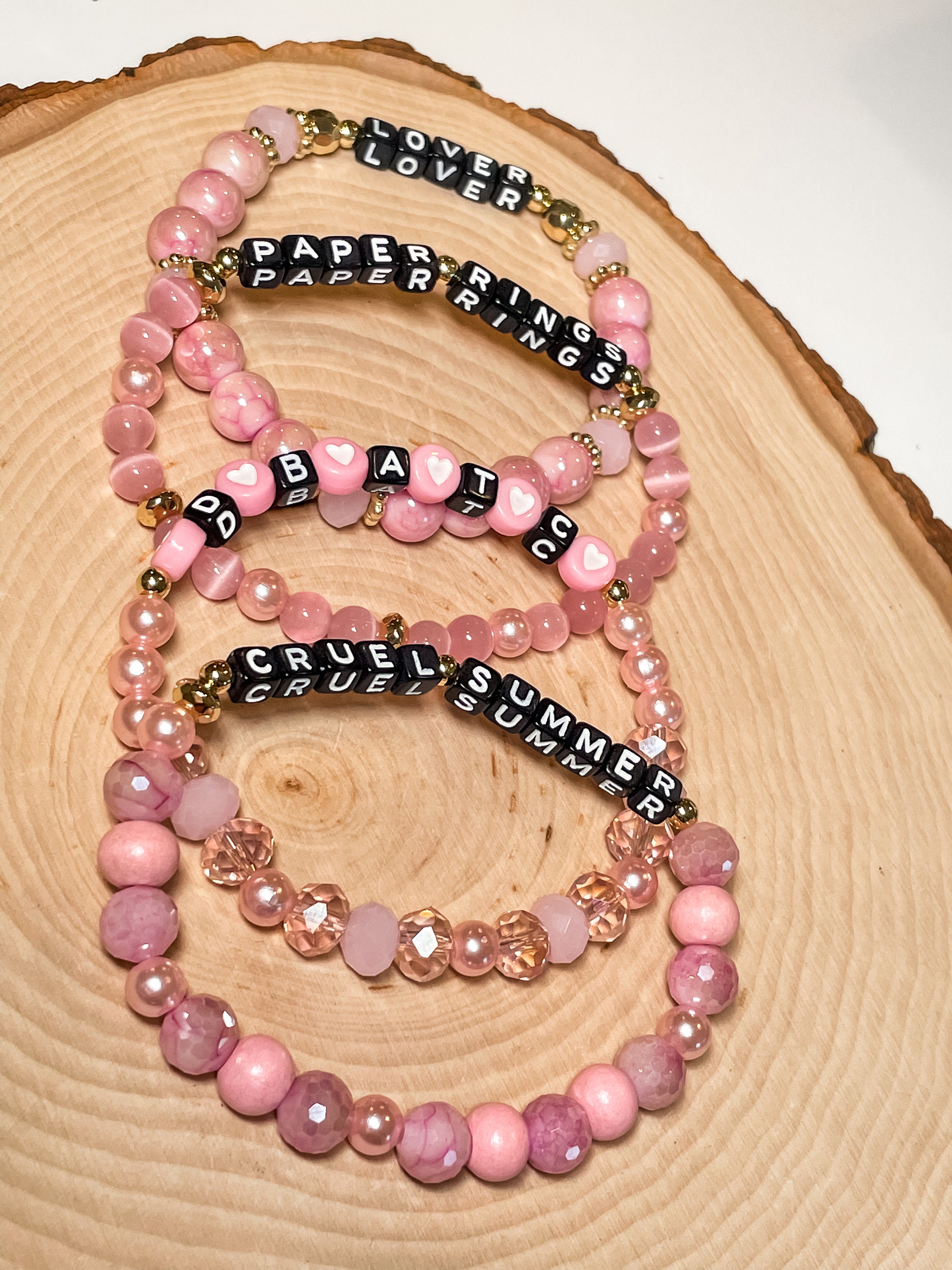 Era’s Tour Swiftie Bracelet Stack - Lover Era - Taylor Swift - 4 Piece ...