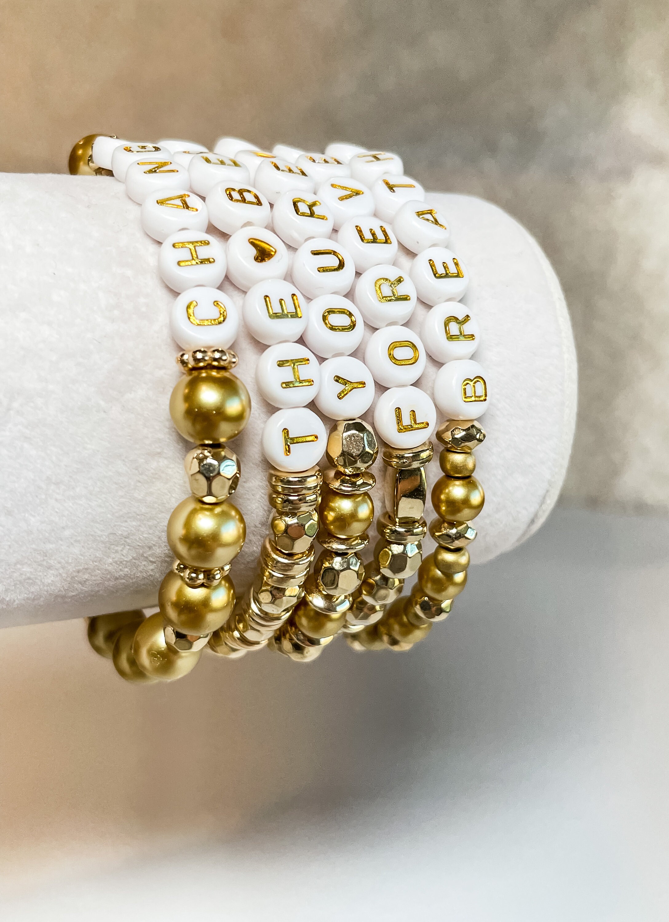 Eras Tour Swiftie Bracelet Stack Fearless Era Gold Tones 5 Piece Change ...