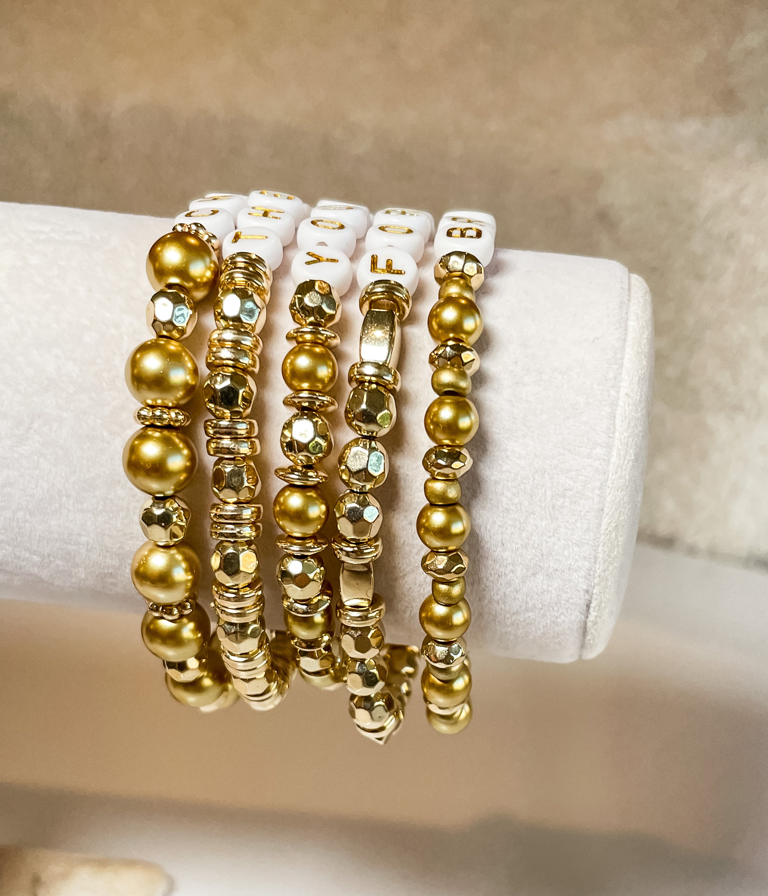 Eras Tour Swiftie Bracelet Stack Fearless Era Gold Tones 5 Piece Change ...