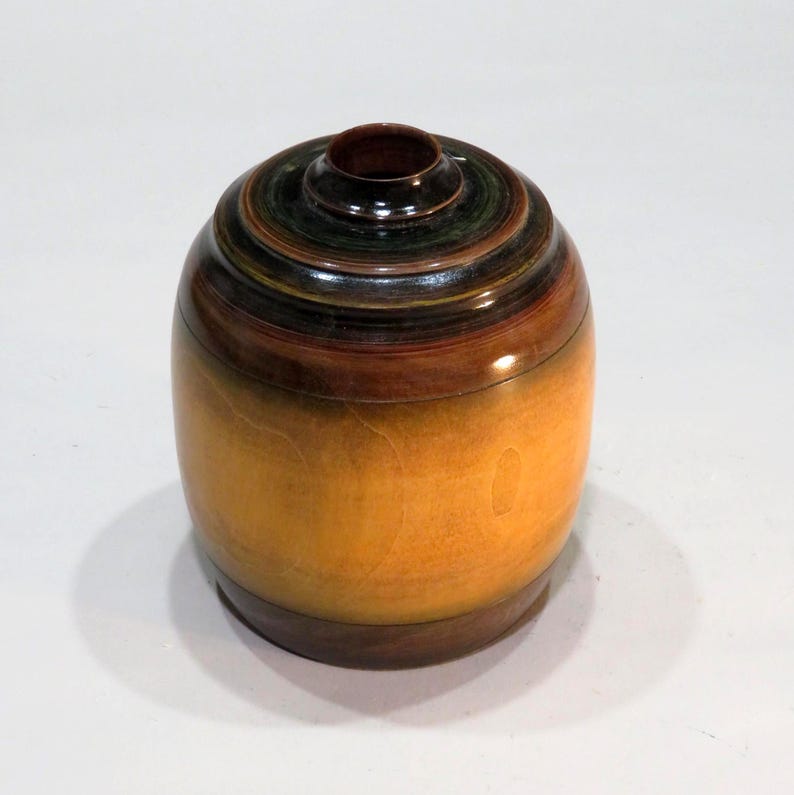 Hand-turned Crape Myrtle Wood Vase – Deep Chocolate Brown Two-tone ...