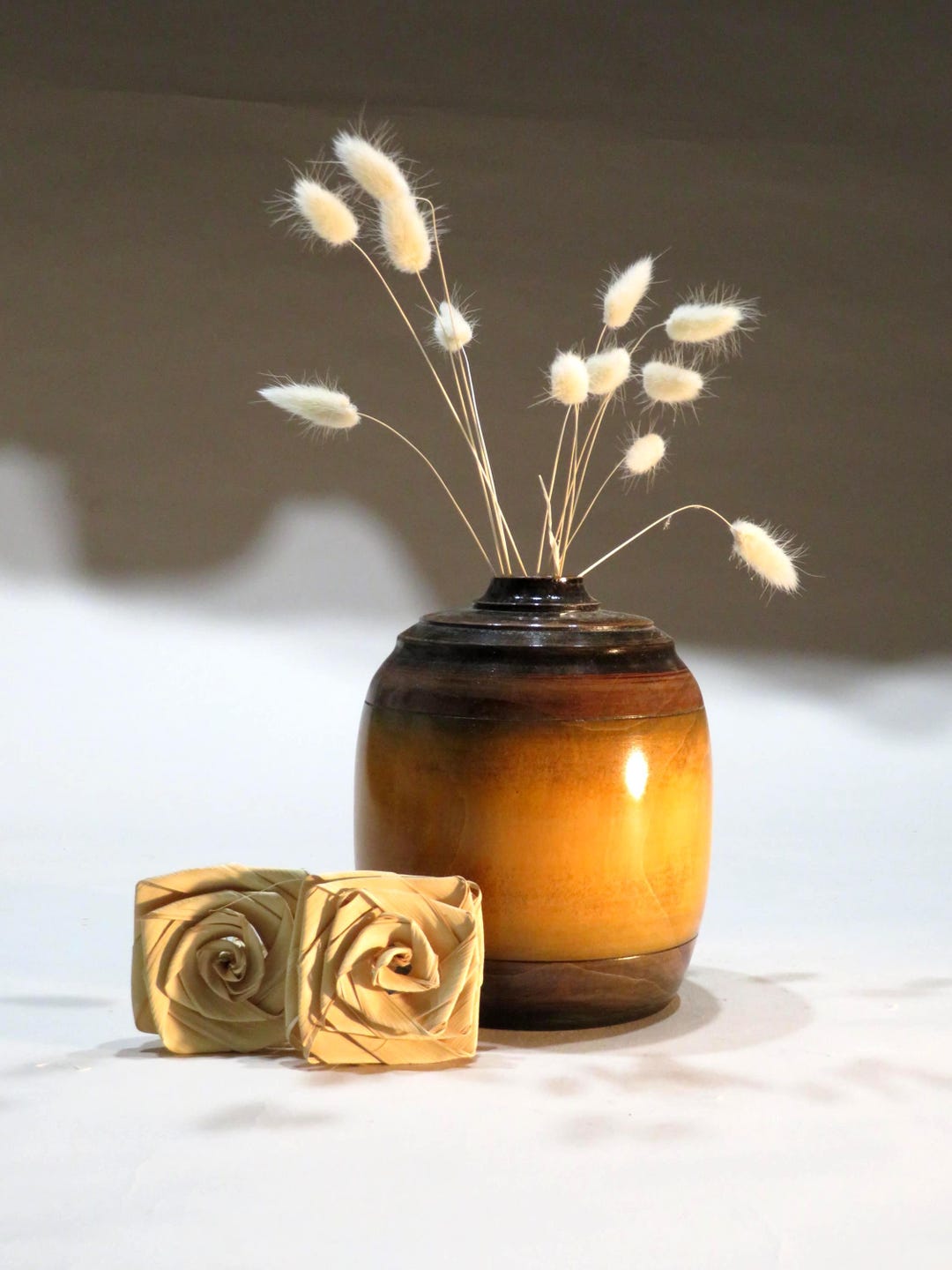 Hand-turned Crape Myrtle Wood Vase – Deep Chocolate Brown Two-tone ...