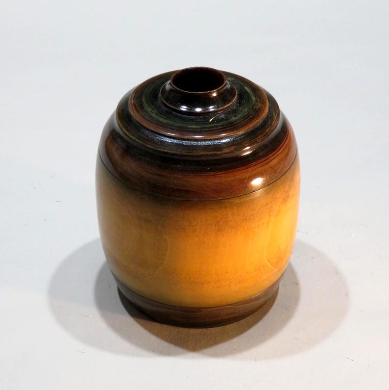 Hand-turned Crape Myrtle Wood Vase – Deep Chocolate Brown Two-tone ...