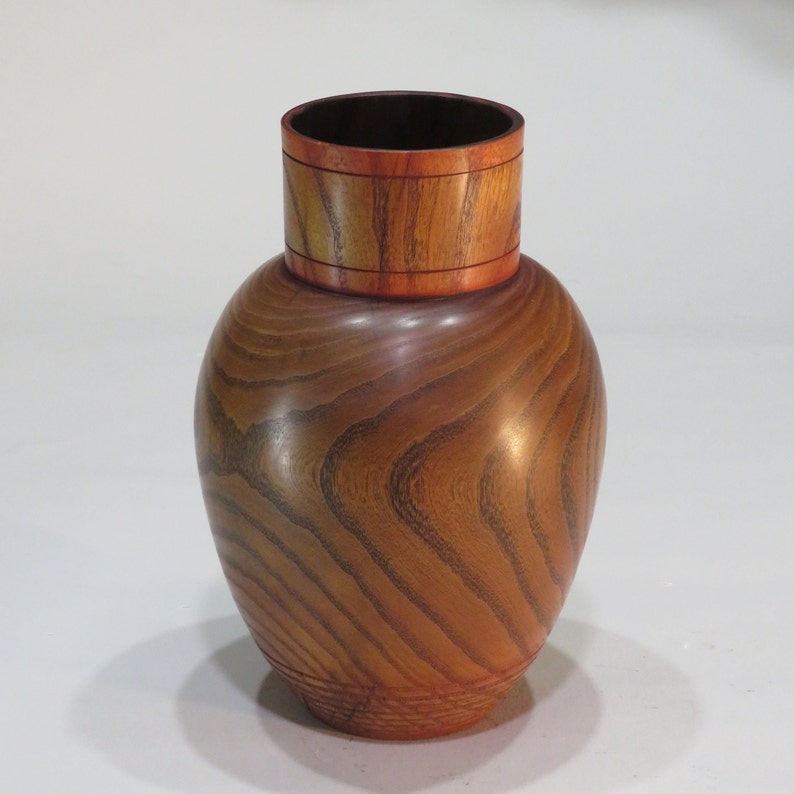 Handcrafted Bodark (osage Orange) Wood Turned Vase – Artisan Home Décor ...