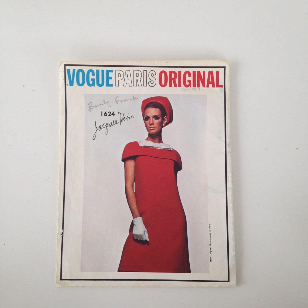 Vintage Vogue 1624 Paris Original Jacques Heim Sewing Pattern UNCUT ...