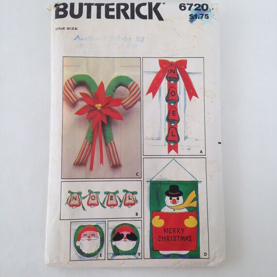 Vintage Butterick Craft Sewing Pattern 6720 UNCUT Christmas | Etsy