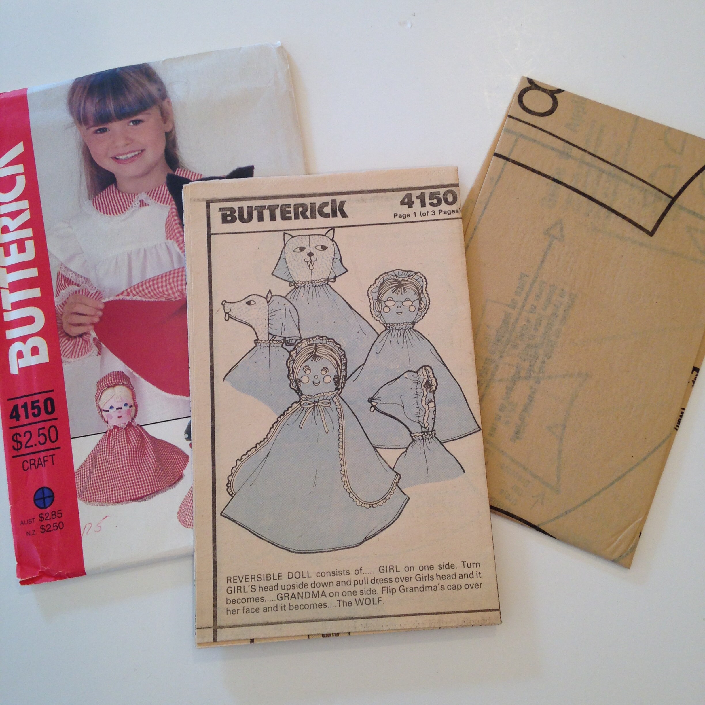 Vintage Butterick Craft Sewing Pattern 4150 UNCUT Red Riding Hood ...