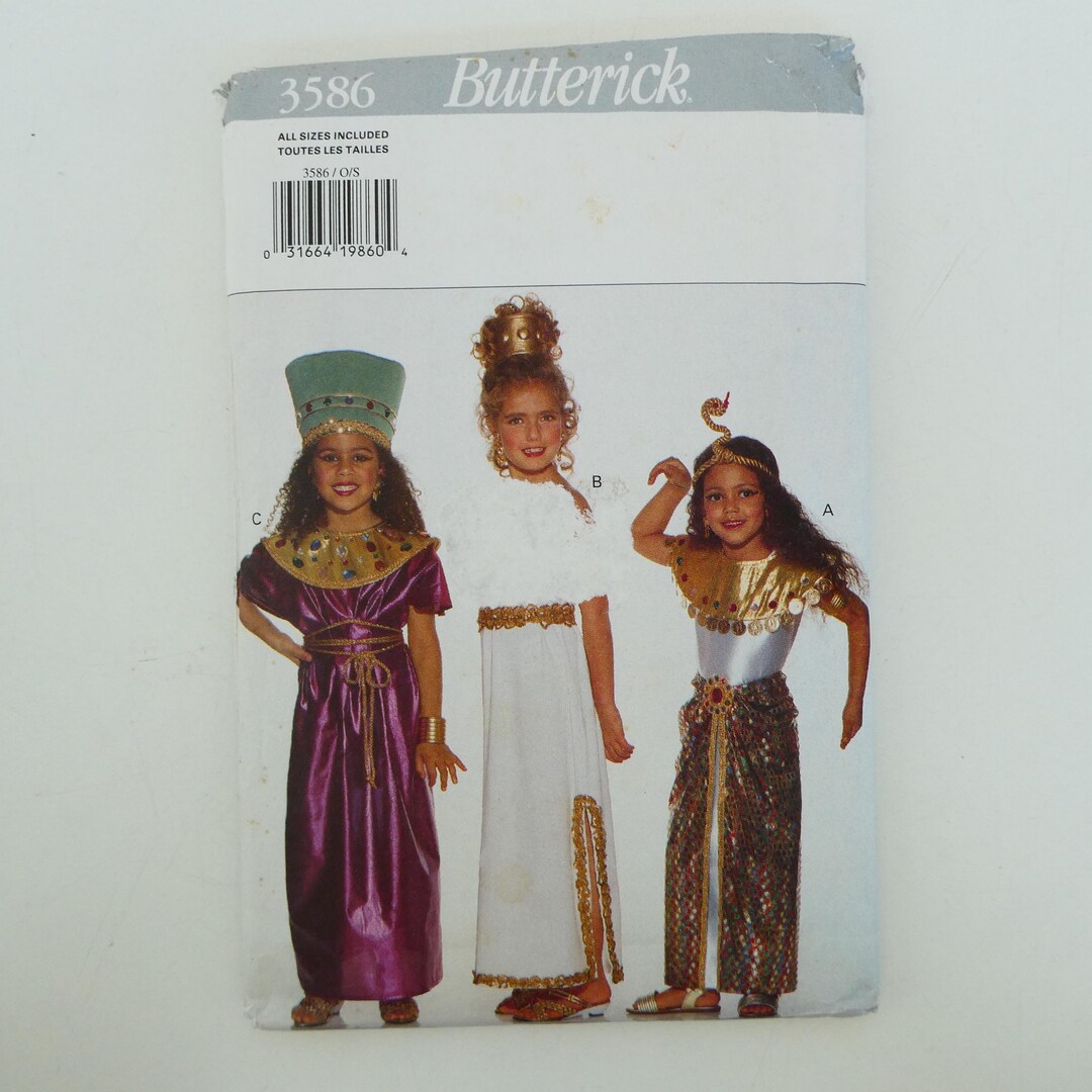 Vintage Butterick 3586 Costume Sewing Pattern UNCUT Egyptian & Roman ...