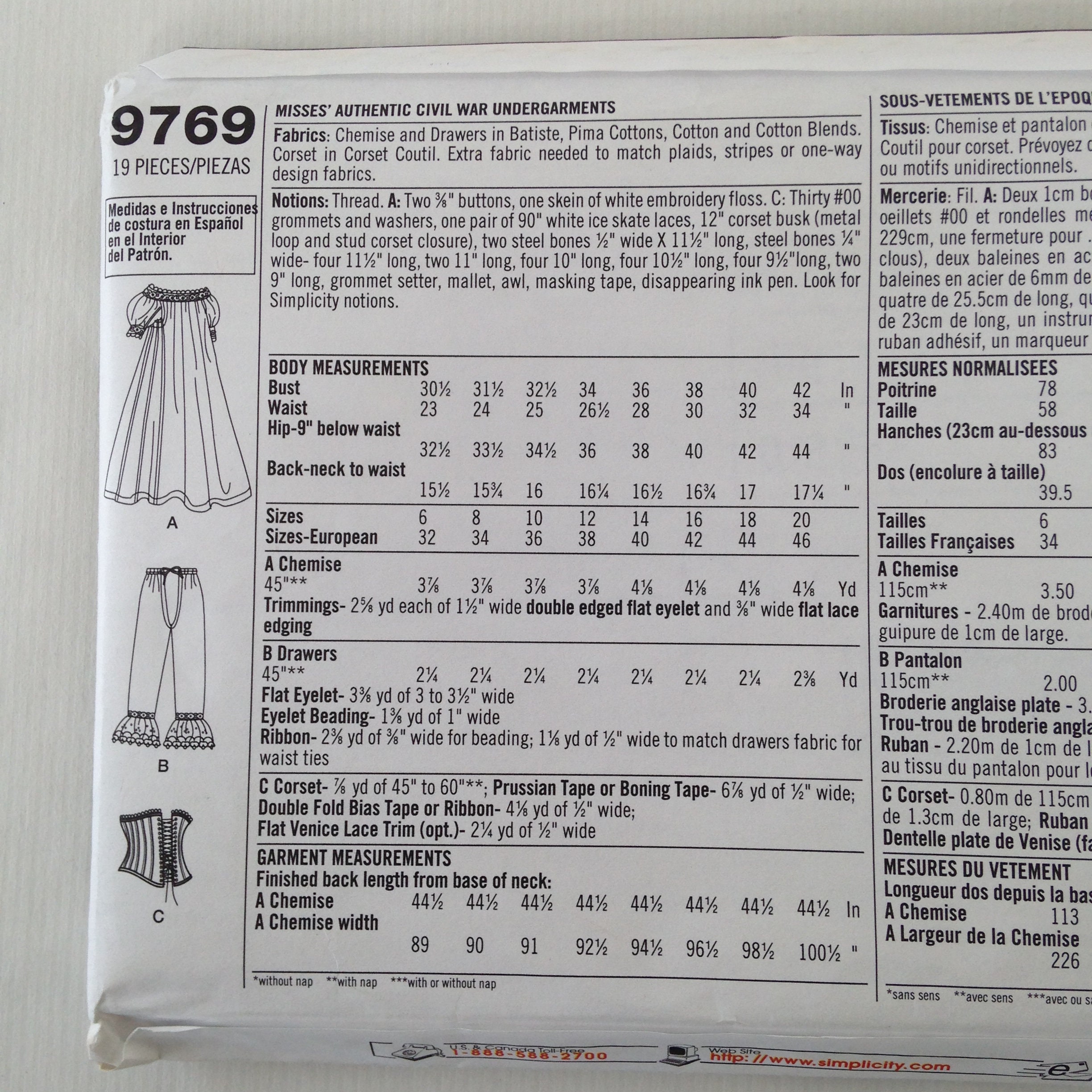 Simplicity 9769 Sewing Pattern UNCUT the Fashion Historian | Etsy